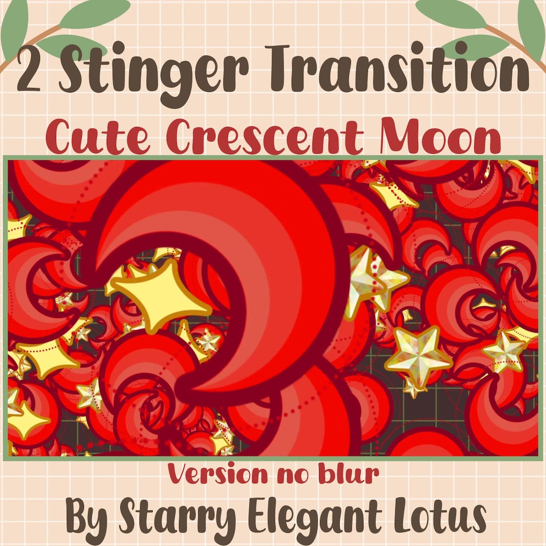 Kawaii Red Blood Crescent Twitch Animated Stinger Transition, Scary ...