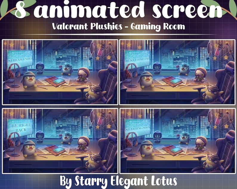 Valorant HUD Screen Overlay, Aesthetic Starry New York Night Twitch ...