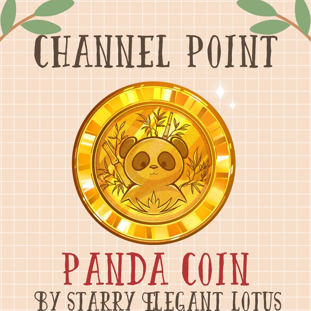 Gold Panda Channel Point, Giant Panda Coin Emotes, Bear Sub Bit Badge ...