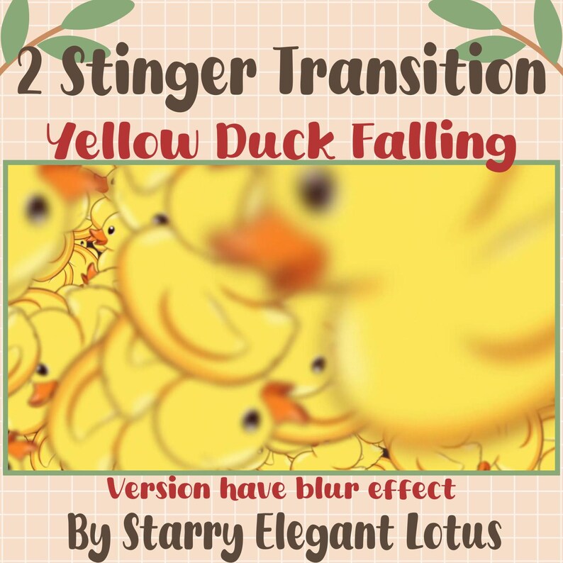 Kawaii Yellow Duck Falling Twitch Animated Stinger Transition, Rubber ...