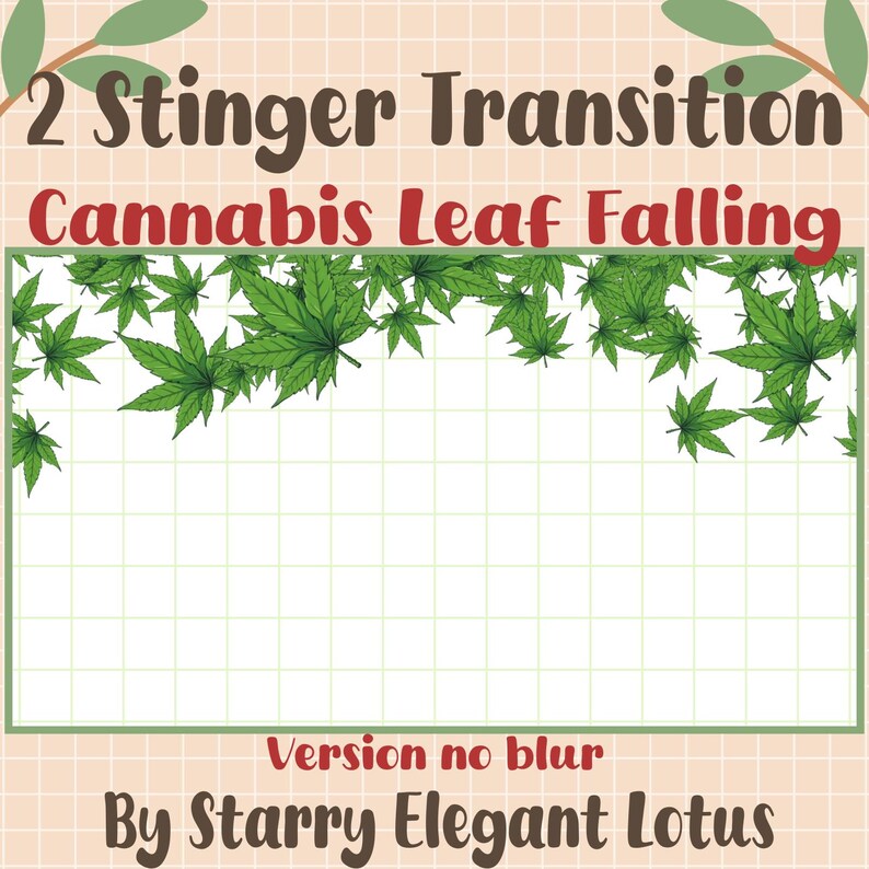 Kawaii Cannabis Leaf Twitch Animated Stinger Transition, Marijuana ...