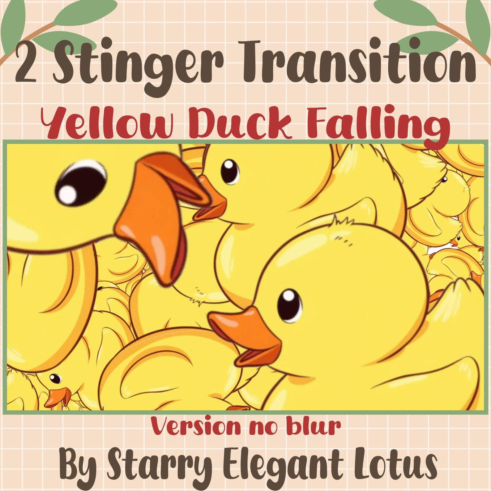 Kawaii Yellow Duck Falling Twitch Animated Stinger Transition, Rubber ...