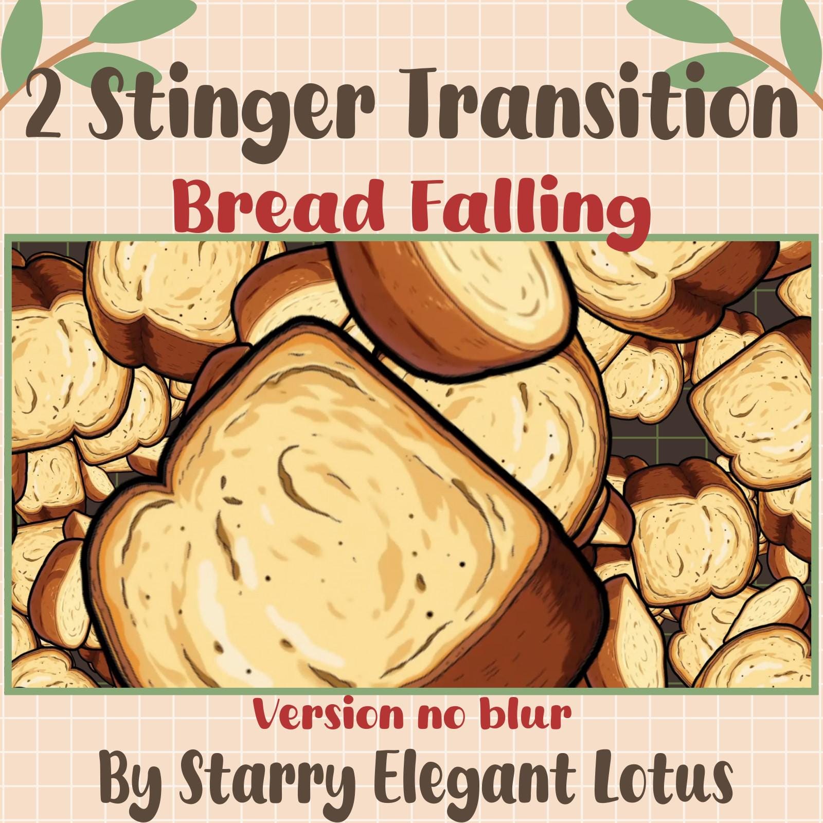 Kawaii Bread Falling Twitch Animated Stinger Transition, Toast Bread ...