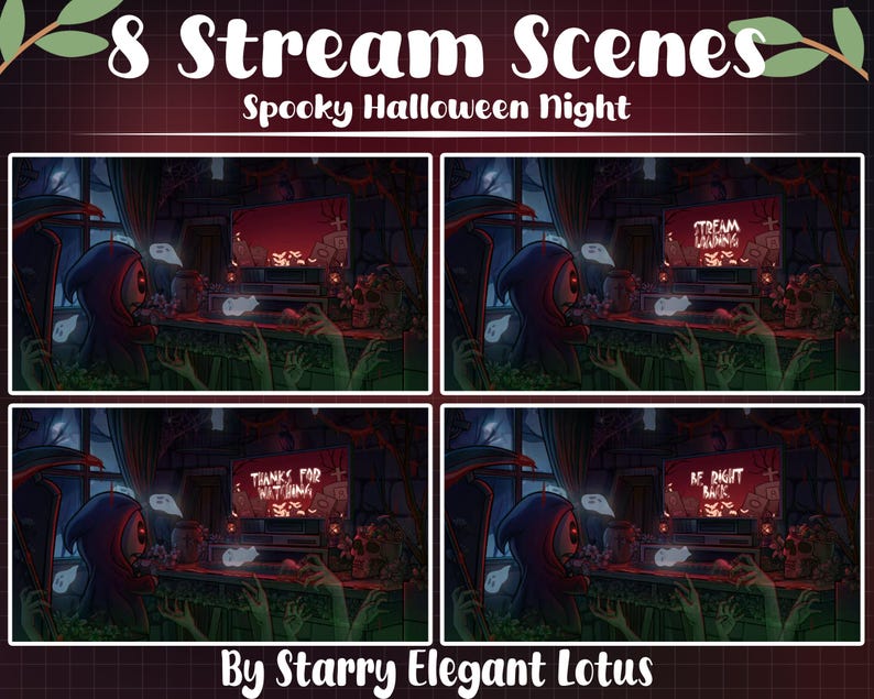 Wicked Halloween Animated Stream Screen, Spooky Ghost Halloween Night ...