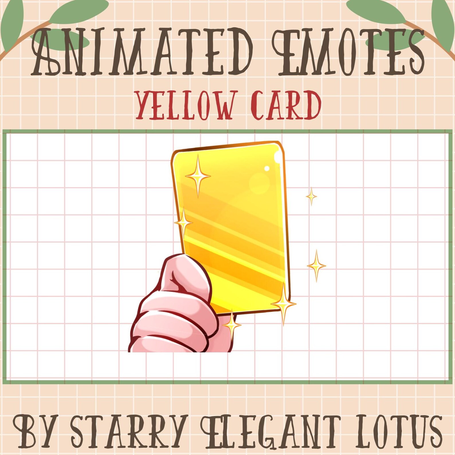 FIFA Yellow Card Animated Emotes, Football Soccer Sport Stream Emotes ...
