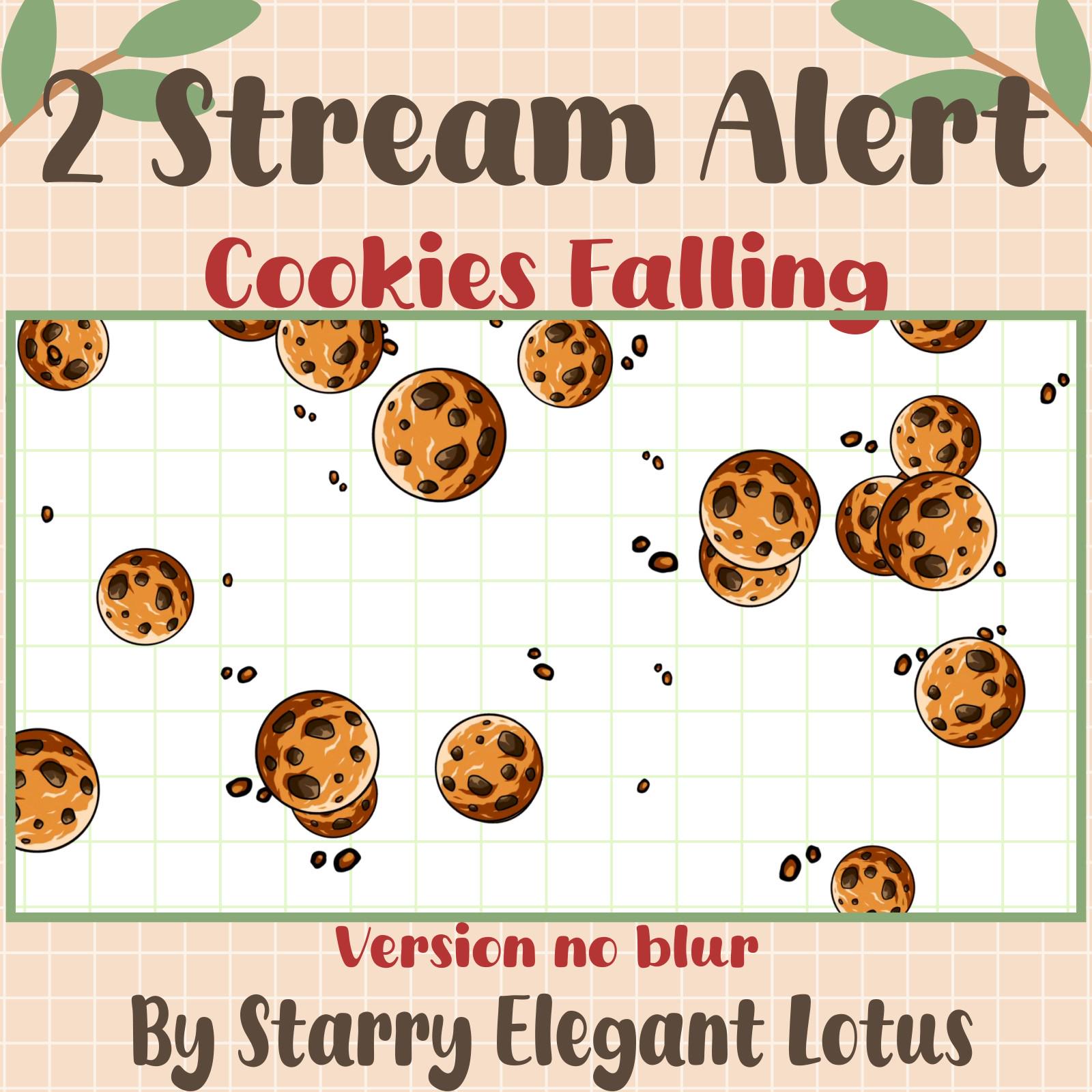 Kawaii Chocolate Chip Cookie Stream Alert, Cute Cartoon Bakery Food ...