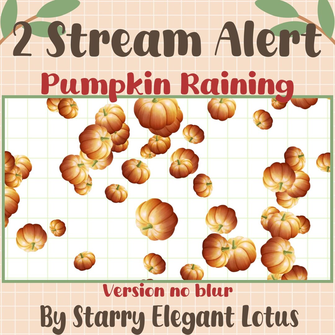 Pumpkin Falling Stream Alert, Fall Season Twitch Overlay, Autumn ...