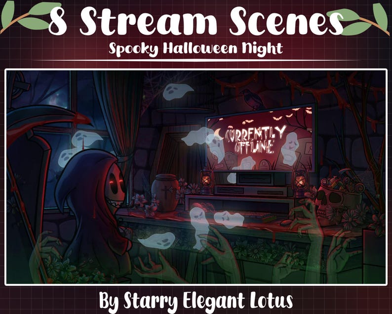 Wicked Halloween Animated Stream Screen, Spooky Ghost Halloween Night ...