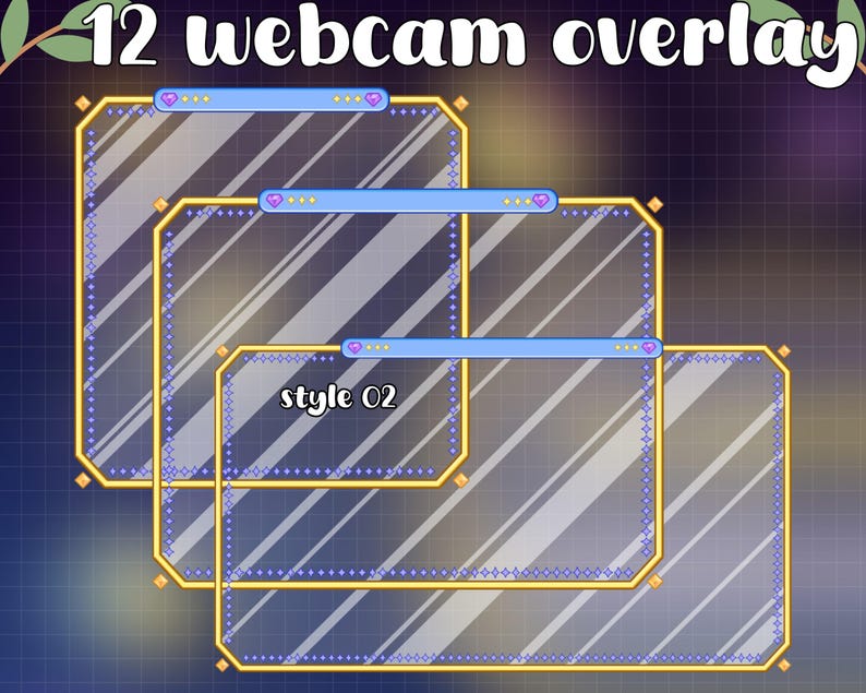 Golden Light Glow Twitch Animated Camera Overlay, Moon, Star, Banana ...