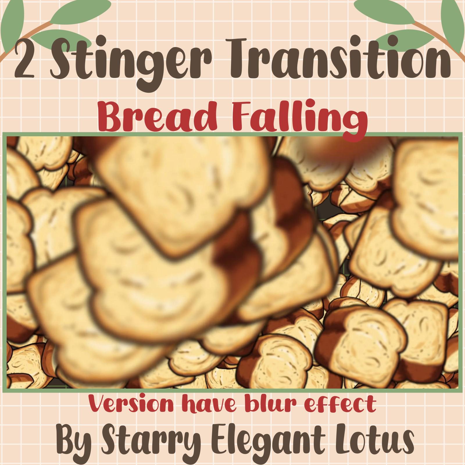 Kawaii Bread Falling Twitch Animated Stinger Transition, Toast Bread ...