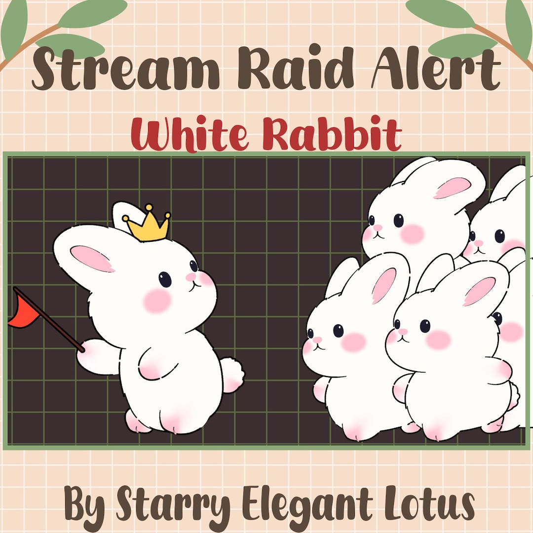 3 Cute Bunny Twitch Raid Alerts, Rabbit Full Stream Alert, Funny ...