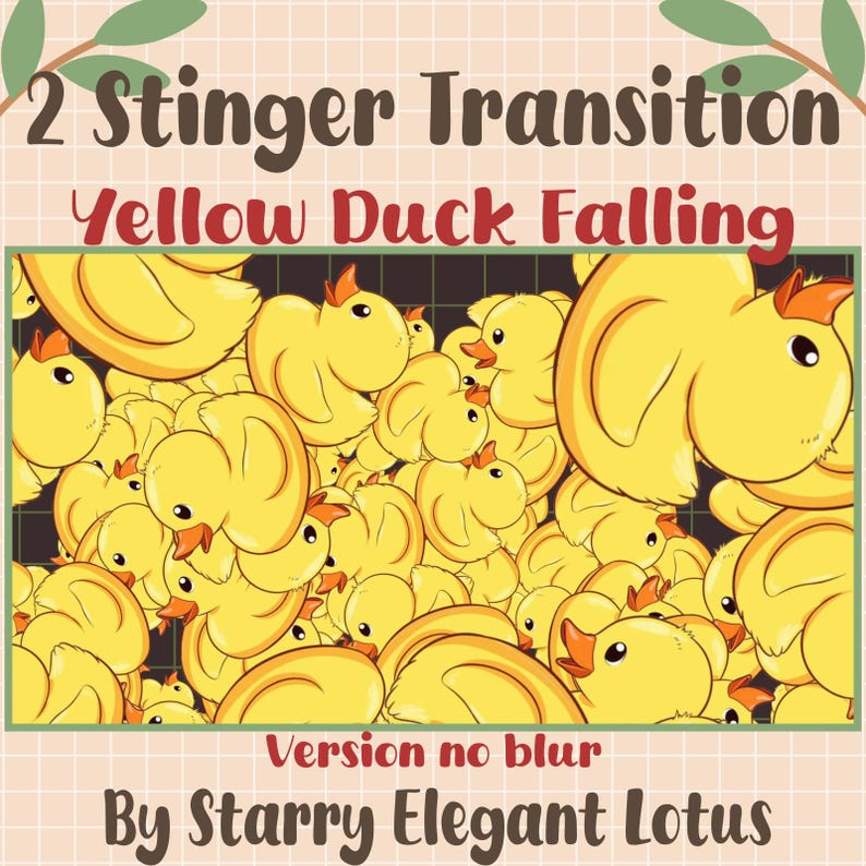 Kawaii Yellow Duck Falling Twitch Animated Stinger Transition, Rubber ...