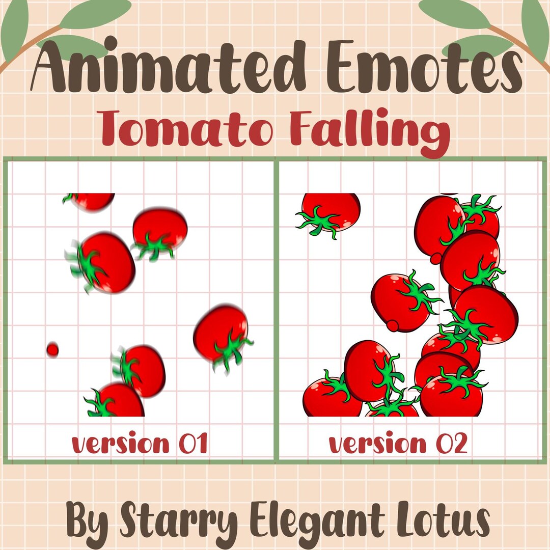 Tomato Raining Animated Emotes, Raid HYPE Stream Emoji, Badges Twitch ...