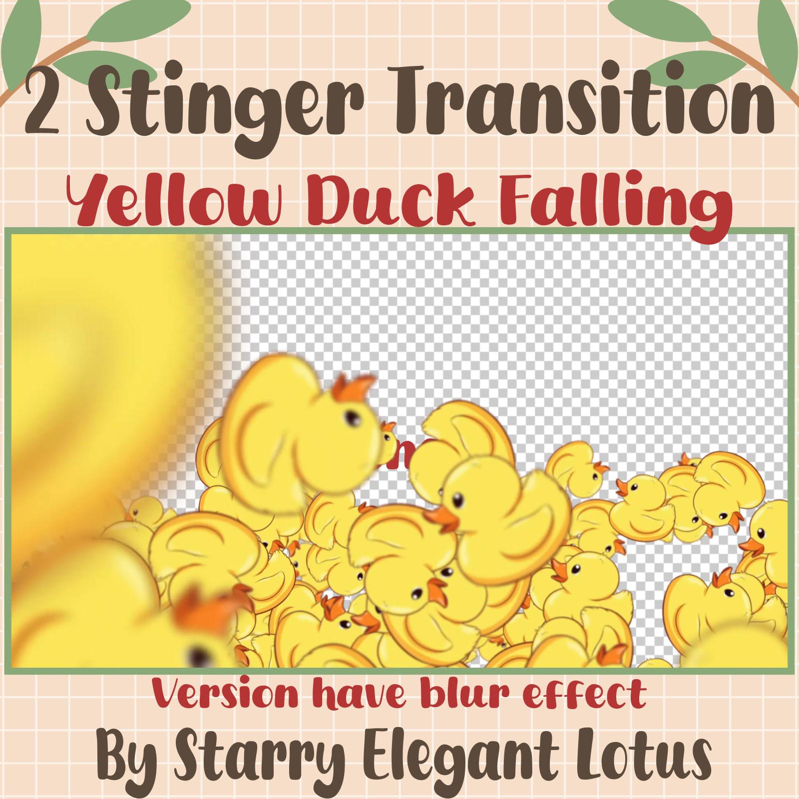 Kawaii Yellow Duck Falling Twitch Animated Stinger Transition, Rubber ...