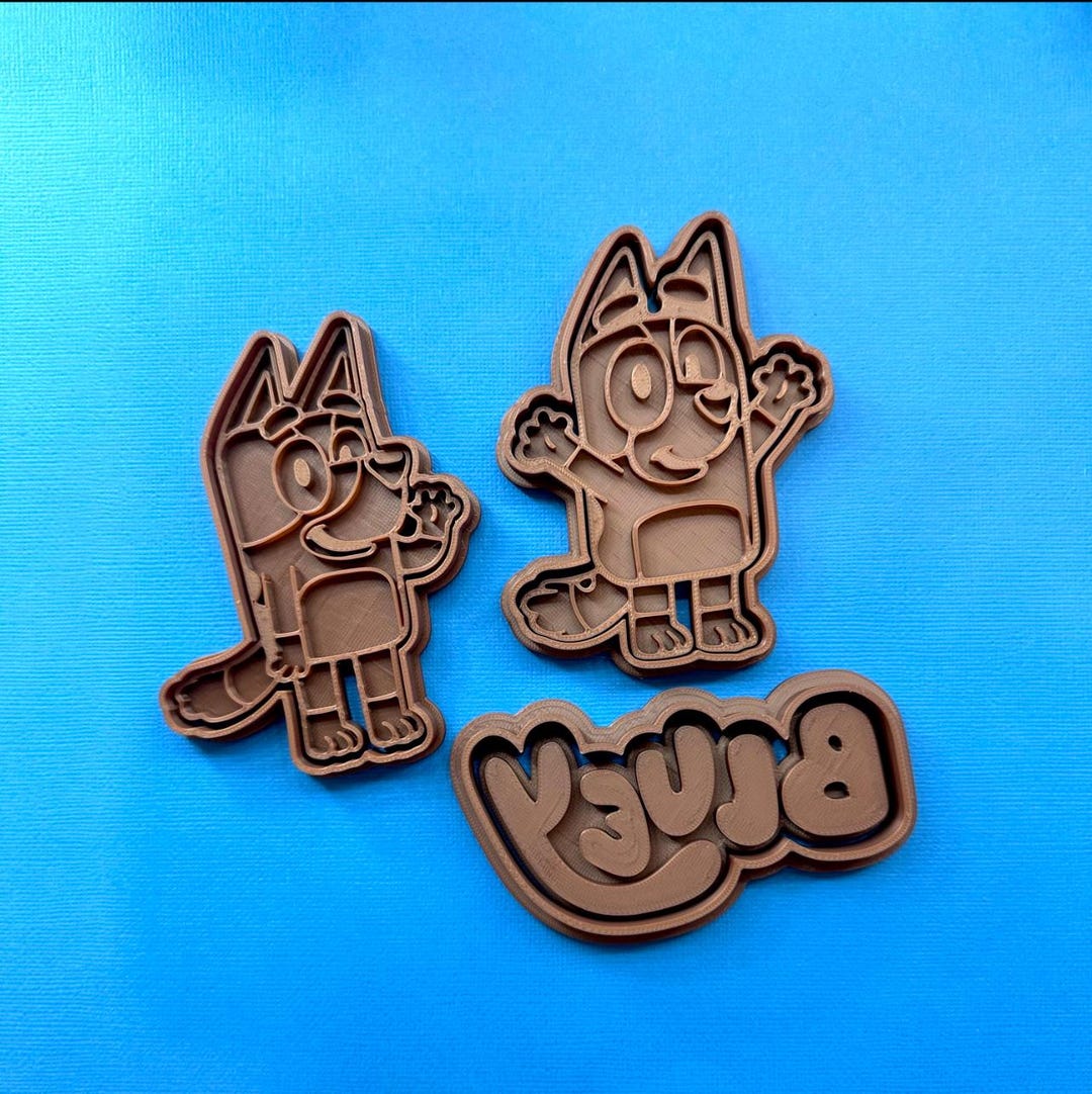 Bluey Cookie Cutter Set - Bluey, Bingo & Logo - Fun Kids' Baking - 9 ...