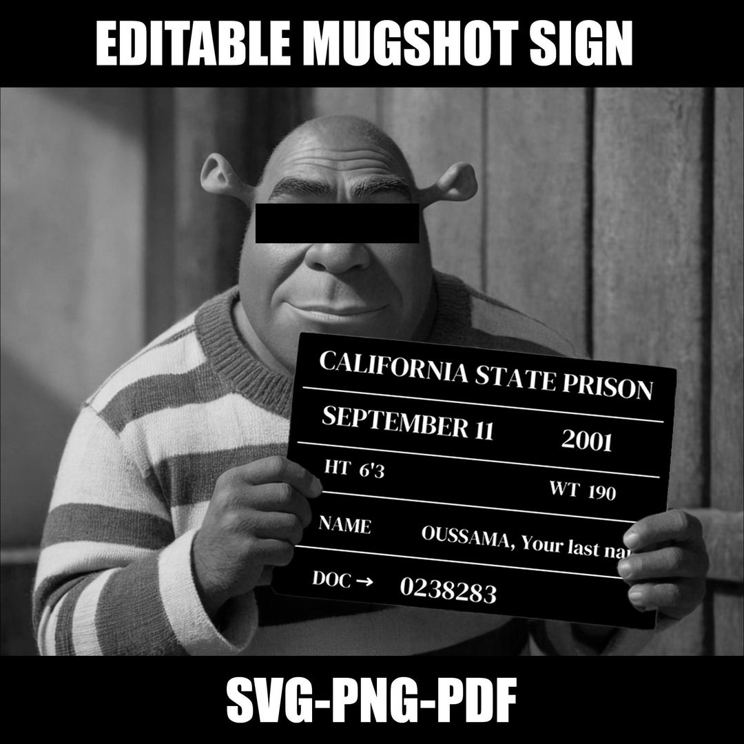 Editable Mugshot Sign Template PDF, Photo Booth Prop, Police Party ,DIY ...