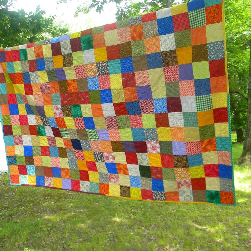 King Size Patchwork Quilt - Etsy