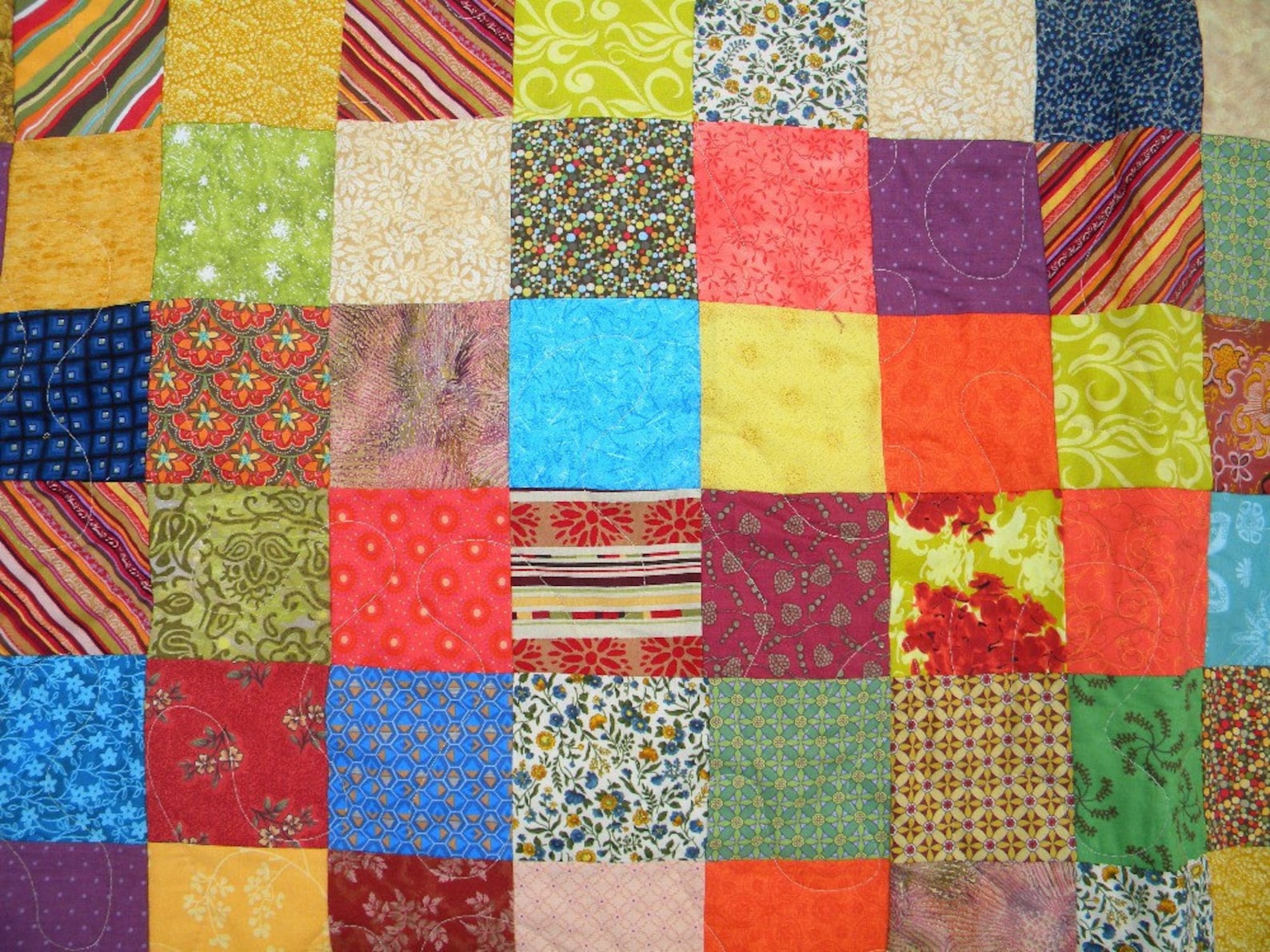 Quilts Queen Size Patchwork Bed Quilt 93X93 Warm - Etsy
