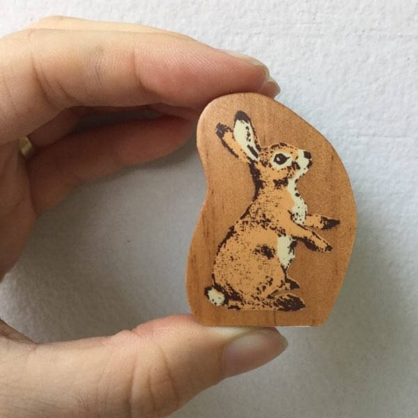 Bunny Rubber Stamp - Etsy