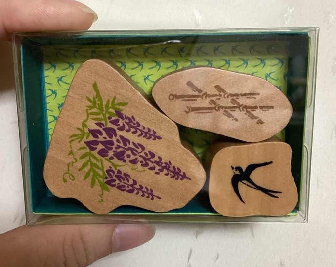 Flower Stamp Set - Koyomi Hanko Japanese Stamp Set - Kodomo No Kao - Etsy
