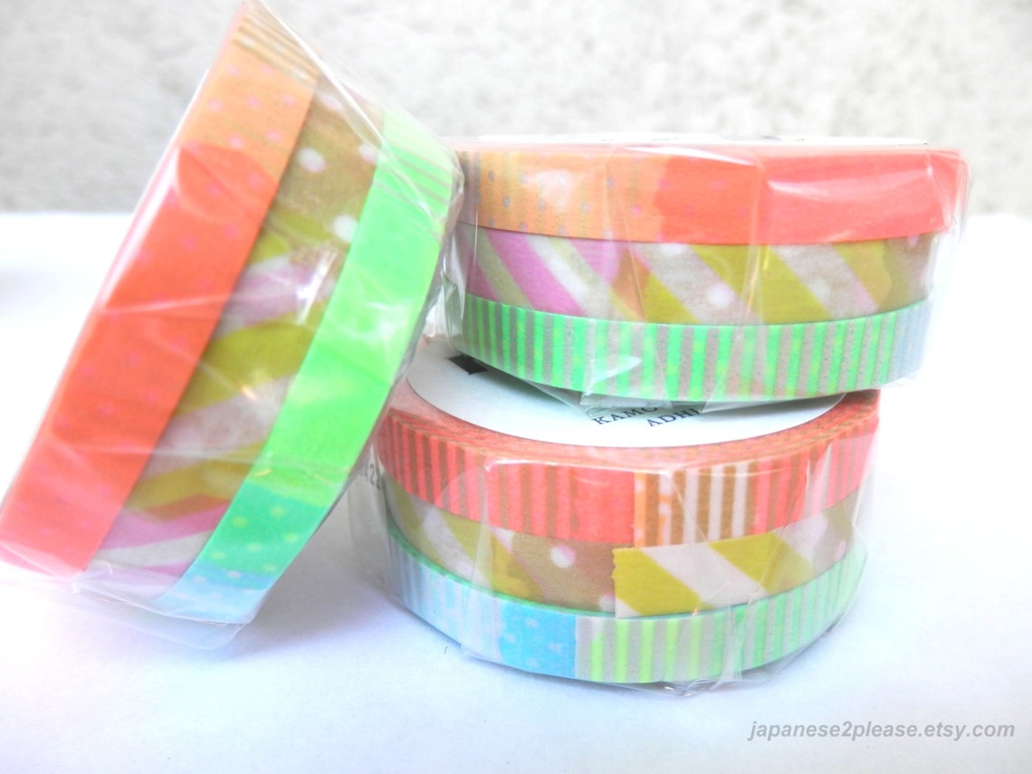 Slim Washi Tape Mt Washi Masking Tape Pack of 3 Designs | Etsy