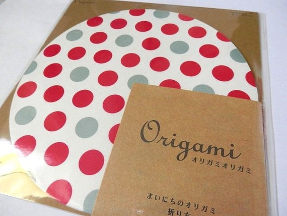 Origami Paper Round Paper Pink Dots Folding Instructions | Etsy