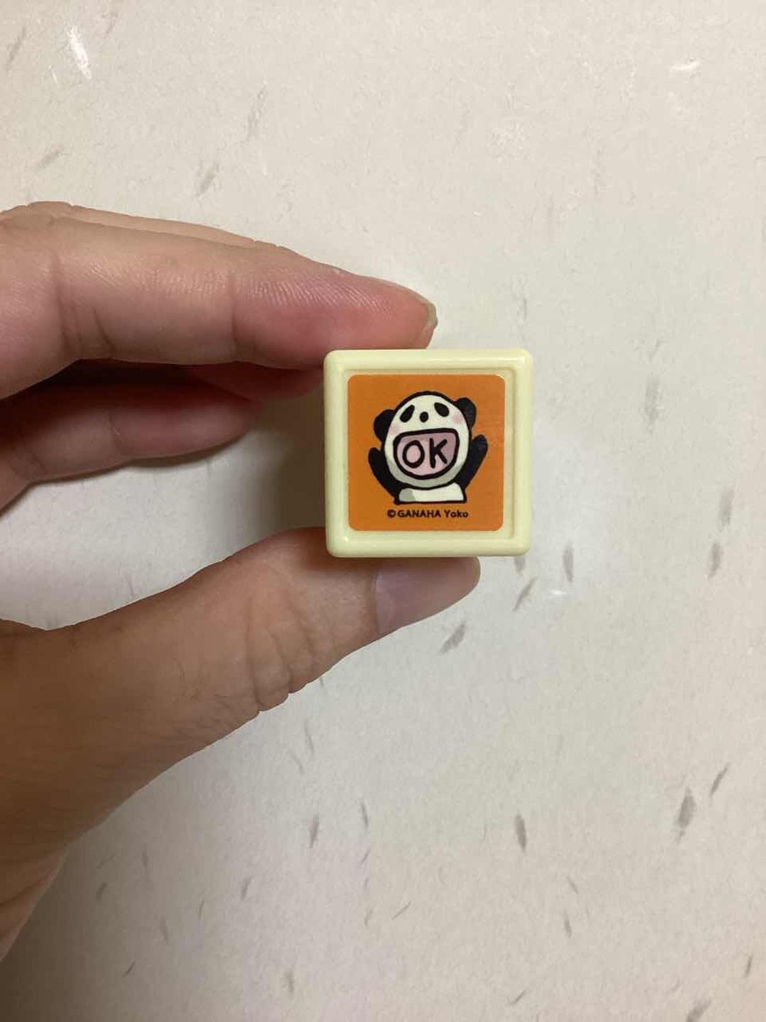 Panda 'OK' Stamp: Orange Self Inking Stamp - Etsy