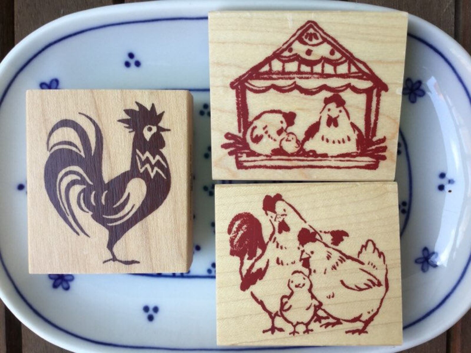 Rooster Stamp Chicken Stamp Kodomo No Kao - Etsy