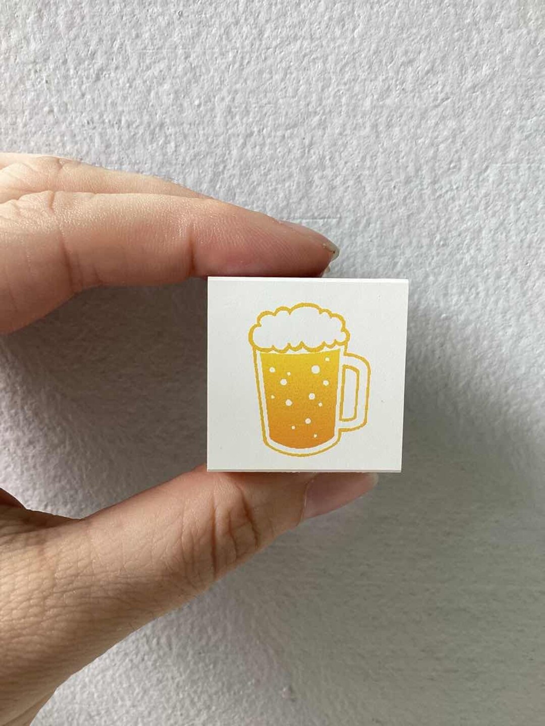 Beer Rubber Stamp - Kodomo No Kao Japanese Stamp - Etsy