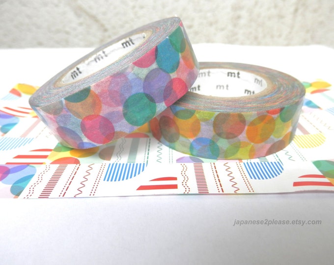Japanese Washi Masking Tape Colorful Bright Dots MT Deco 2011 Design ...