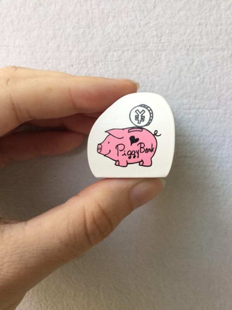 Cute Pig Stamp Piggy Stamp Piggy Bank Kodomo No Kao - Etsy