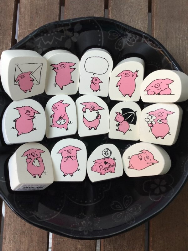 Cute Pig Stamp Piggy Stamp Kodomo No Kao - Etsy