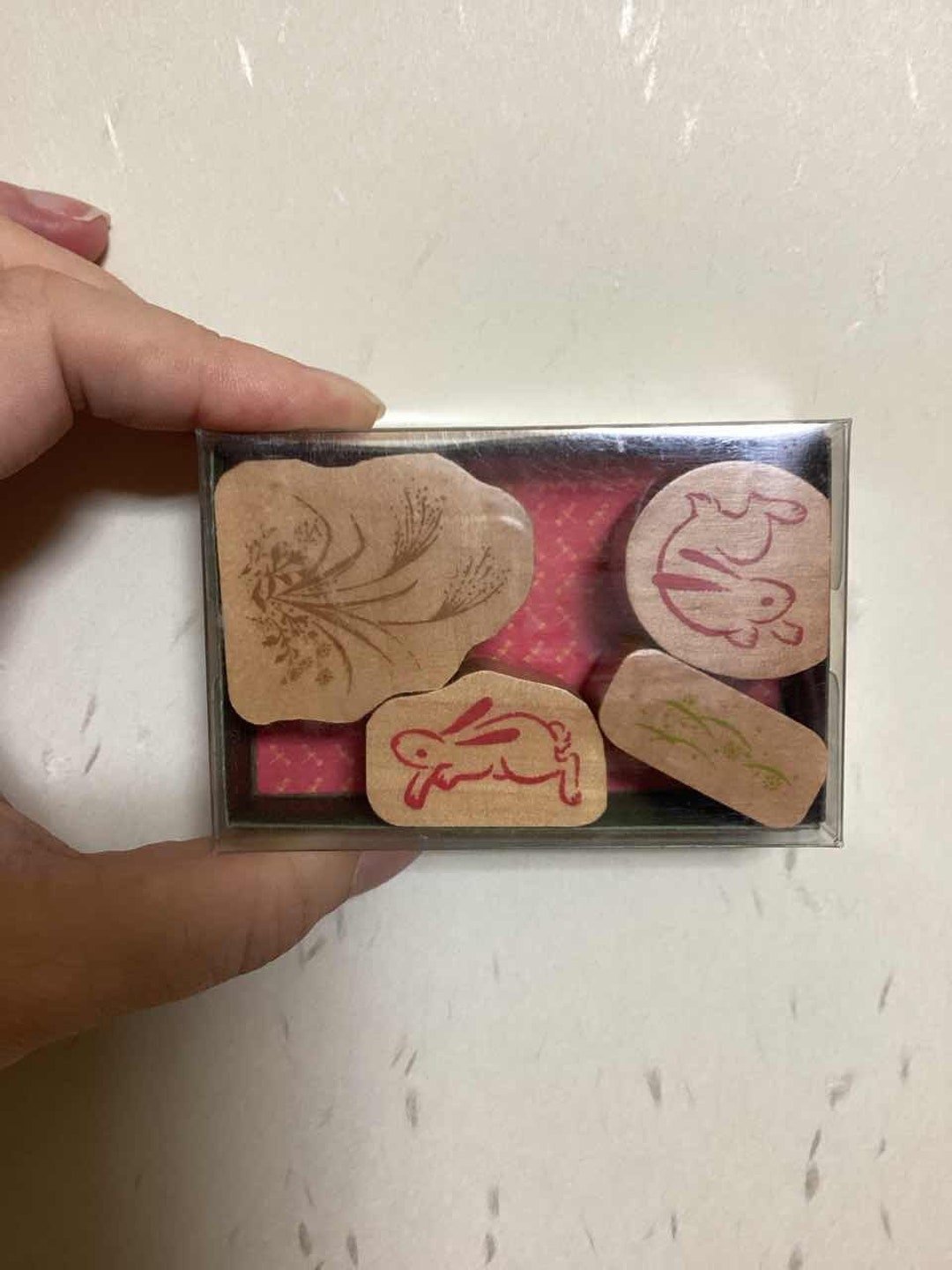 Rabbit Stamp Set - Flower Stamp Set - Koyomi Hanko Japanese Stamp Set ...