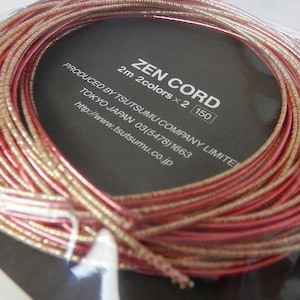 Japanese Mizuhiki Zen Cord Pink and Metallic Pink Set of 4 Cords Each ...