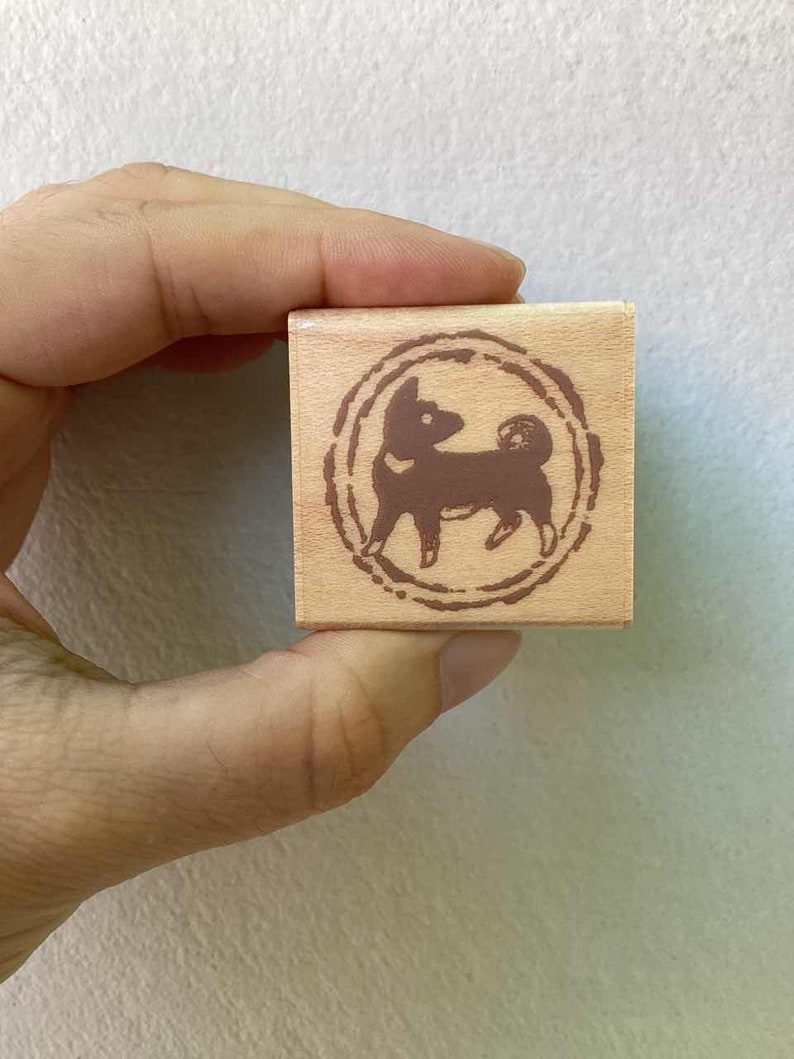 Dog Stamp Round Stamp Kodomo No Kao - Etsy