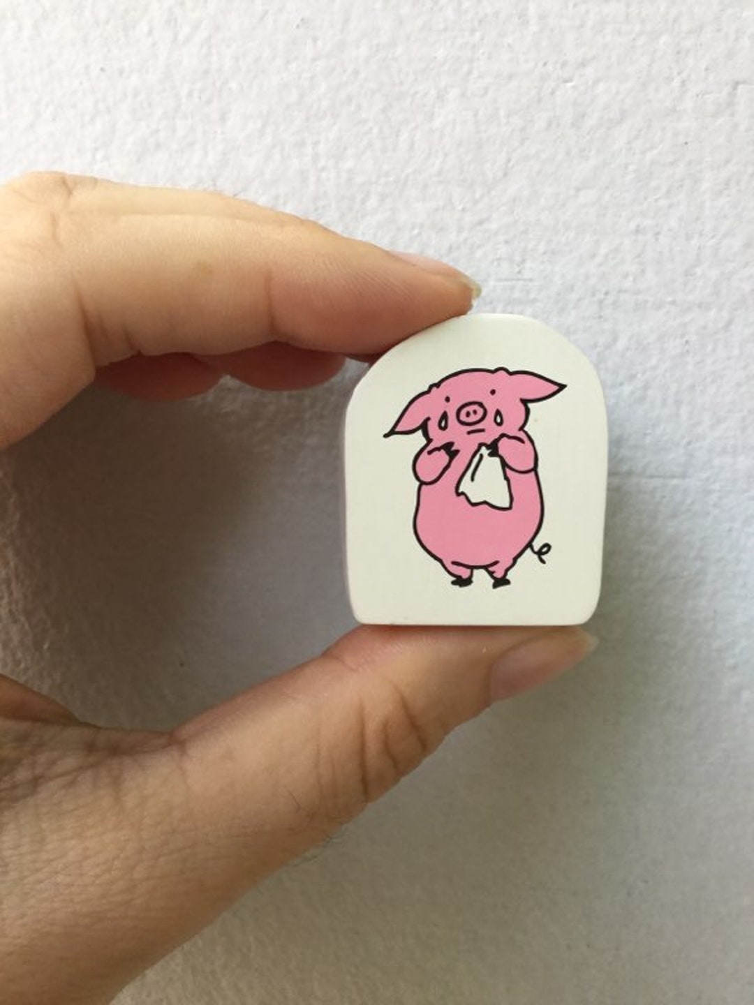 Cute Pig Stamp - Piggy Stamp - Crying Pig - Kodomo No Kao - Etsy