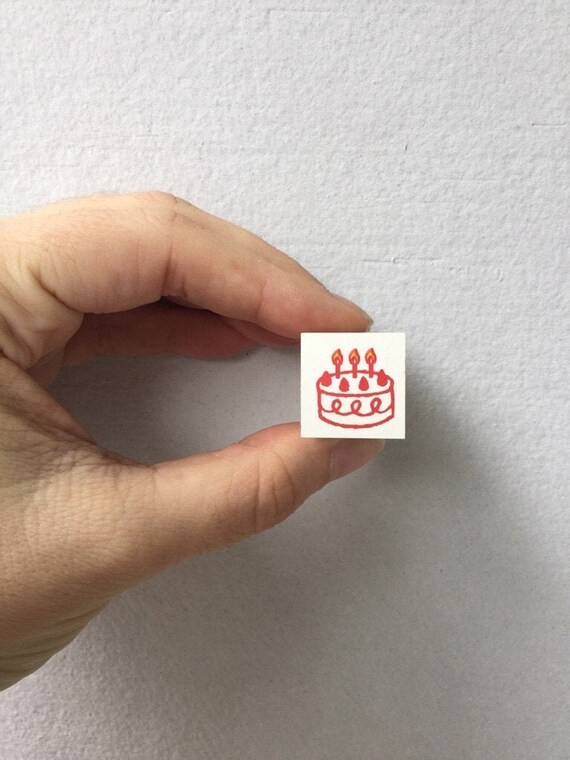 Cake Stamp Birthday Stamp Sweets Stamp Kodomo No Kao | Etsy