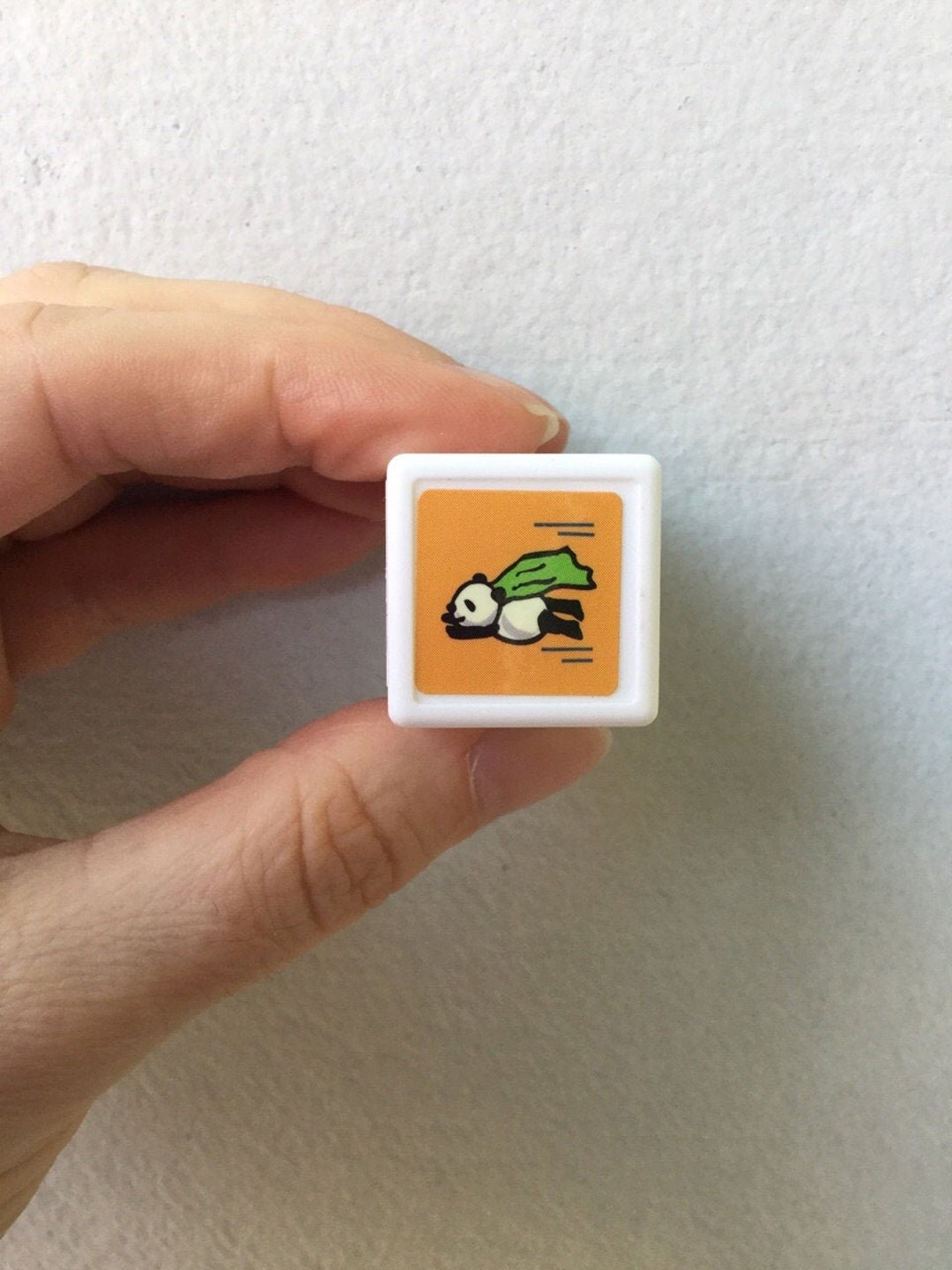 Panda Stamp - Flying Panda Stamp - Self Inking Stamp in Orange - Etsy