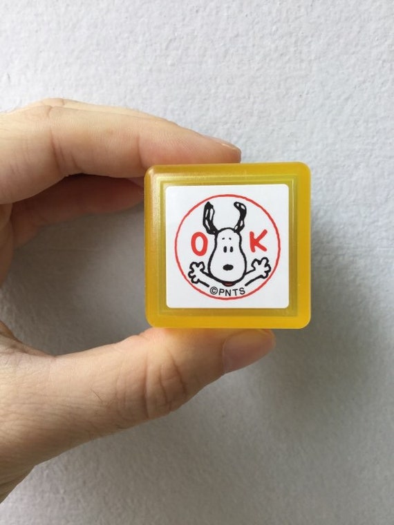 Snoopy Stamp Self Inking Stamp in Red OK | Etsy