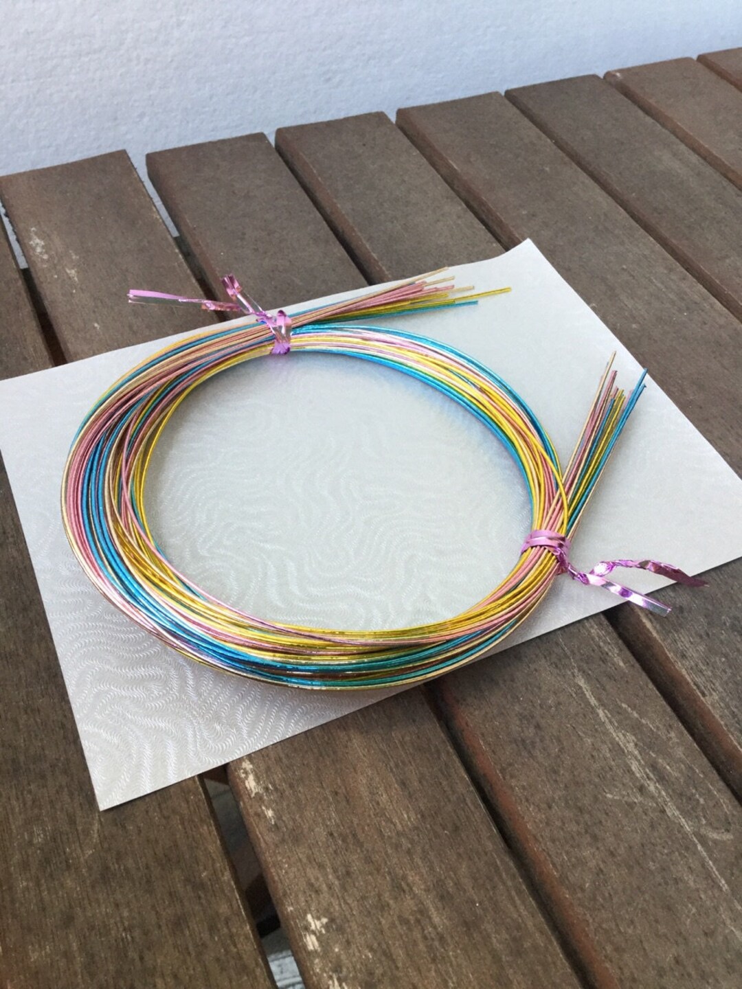 Blue, Gold, Pink and Dull Gold Mizuhiki Cords - 20 Cords - 90cm Length ...