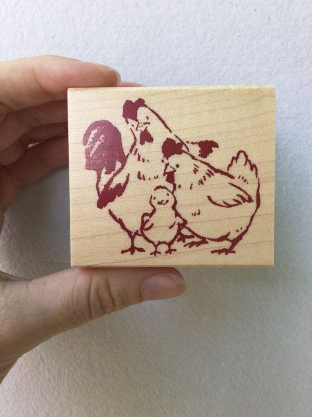Rooster Stamp Chicken Stamp Kodomo No Kao - Etsy