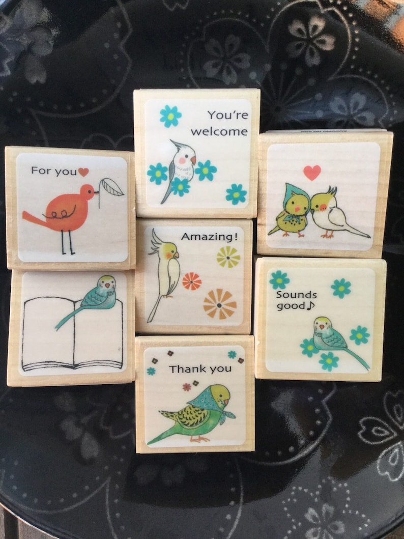 Bird Stamp Youre Welcome Stamp Shinzi Katoh Stamp | Etsy