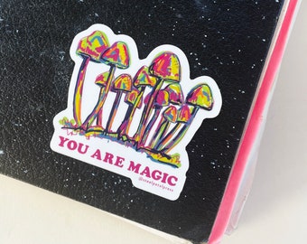 Magic Mushroom Band Vinyl Sticker - Etsy