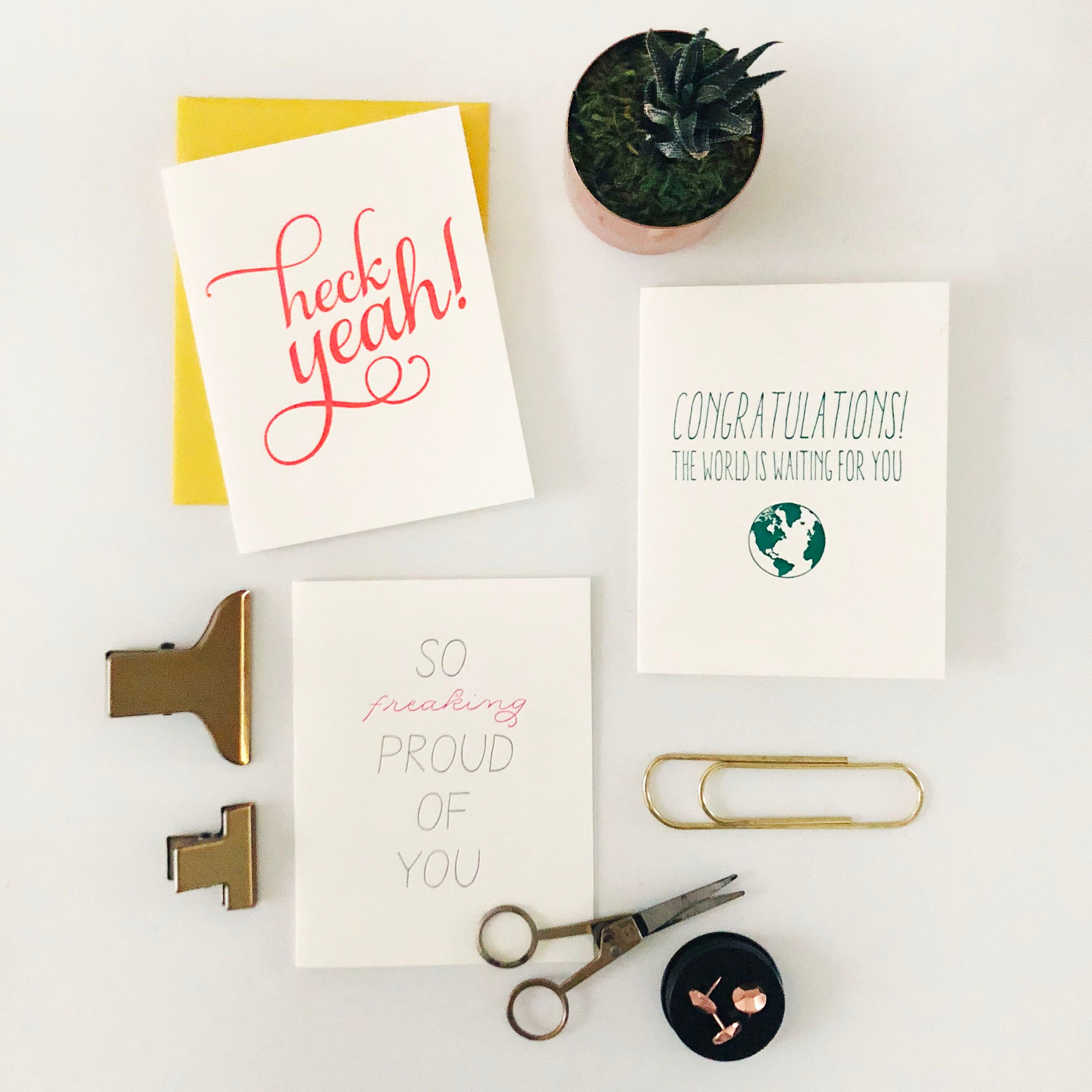 Letterpress Congratulations Card - so Proud - Etsy