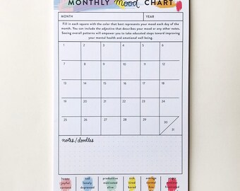 Notepads Rainbow Mood Tracker | Etsy