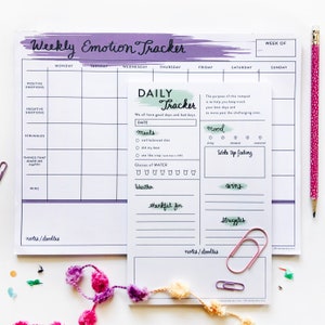 Notepads - Mint Daily Tracker - Etsy