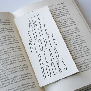 Letterpress Bookmark Awesome People Read - Etsy