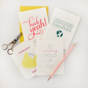 Letterpress Congratulations - Graduation - Celebration Card - Heck Yeah ...