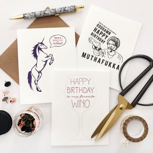 Muthafukka Birthday - Letterpress Birthday Greeting Card - Etsy