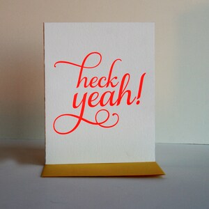 Letterpress Congratulations - Graduation - Celebration Card - Heck Yeah ...